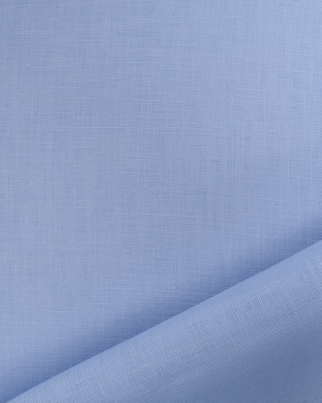 Tissu pur lin bleu ciel- Mercerine