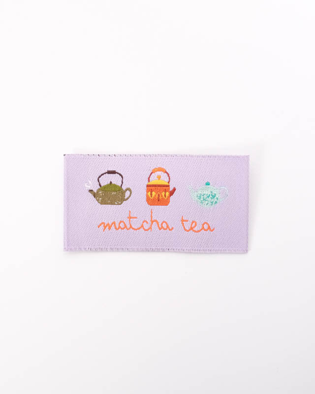 Etiquette à coudre Matcha Tea - Mercerine