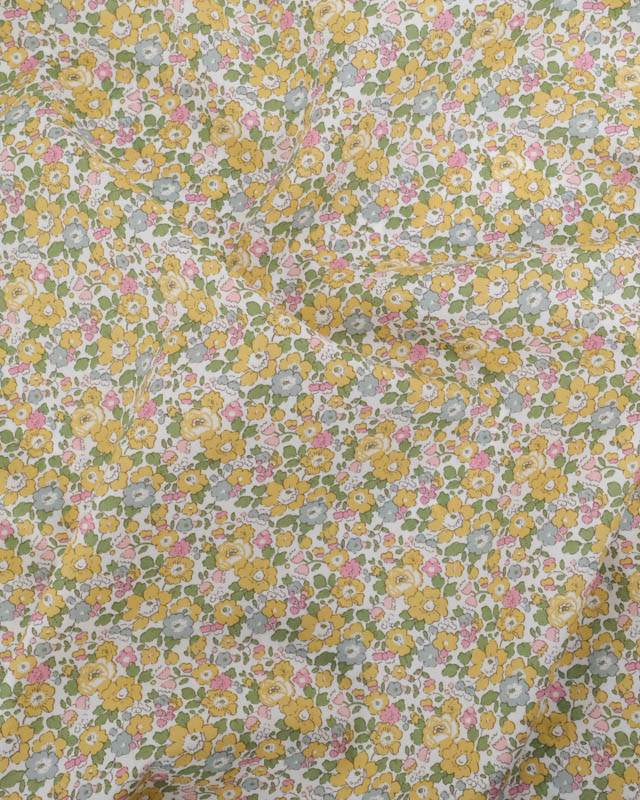 Tissu Liberty Fabrics@ Tana Lawn - Betsy Ann Jaune - Mercerine