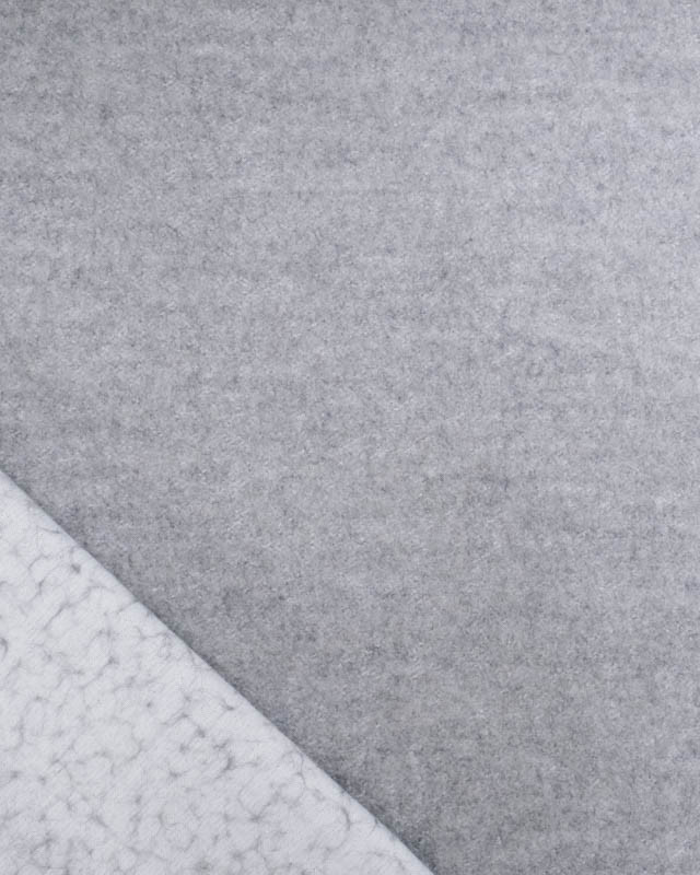 Tissu Lainage Gris Souris Mini Bouclettes - Mercerine