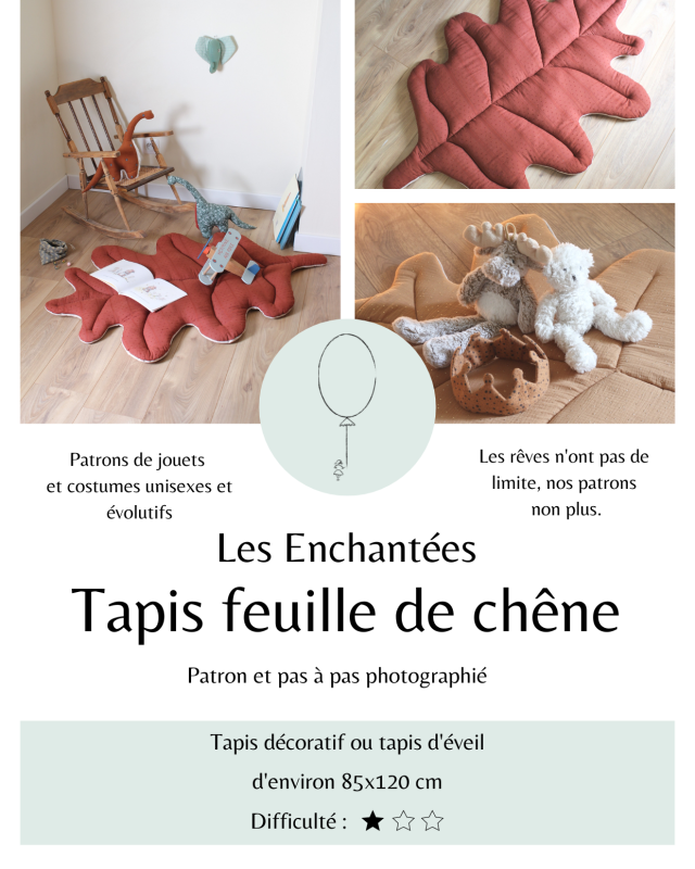 Patron Tapis Feuille de Chêne - Les Enchantées - Mercerine