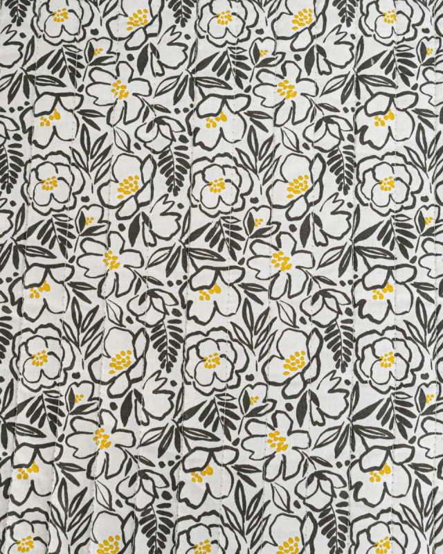 Matelassé Talullah Noir et Jaune - Mercerine