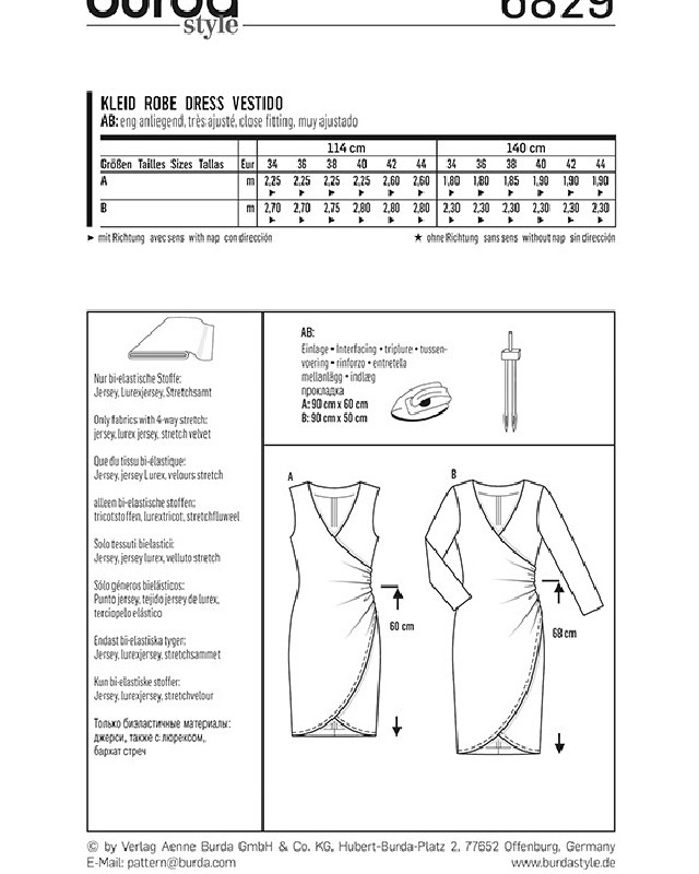 Patron Robe - Burda 6829 - Mercerine